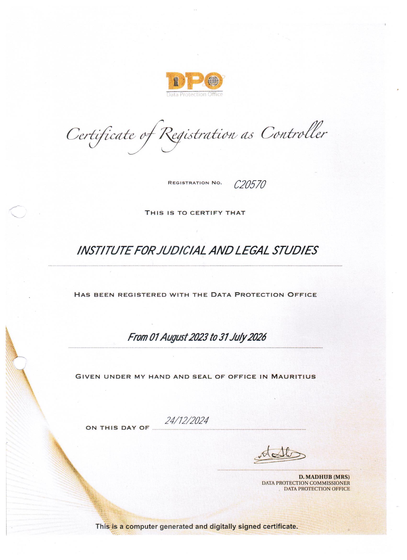 Institute For Judicial & Legal Studies